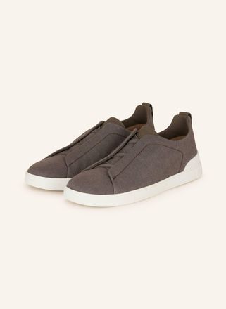 Ermenegildo Zegna Zegna Slip-On-Sneaker Triple Stitch grau