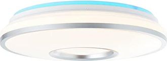Brilliant LED Deckenlampe - funktionale Deckenleuchte stufenlos dimmbar mit Fernbedienung/Nachtlichtfunktion - Lichtfarbe einstellbar CCT aus Kunststoff/Metall,