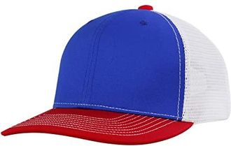 Generic Casquette de baseball &agrave; profil moyen unisexe en maille casquette casquette visi&egrave;re casquette de baseball A, bleu, Taille unique