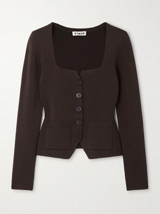 Staud Cardigan En Mailles Rachela - Marron