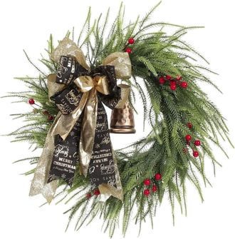 Generic Weihnachtskranz, Vintage Bauernhaus K&uuml;nstlich, Tannenkranz Partyt&uuml;rdekoration, F&uuml;r Party Und Hochzeit Und Innen Und Kamin Und Wand Und Haus Und Wohnun