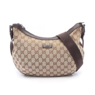 Gucci Sac bandouli&egrave;re en toile GG en cuir Pre-owned - Femme - Pre-owned - Beige - Taille: ONE Size