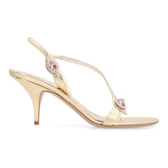 Ferragamo 70mm Sandalen mit Kristallverzierungen - - Shoes - Damen - Gelb - 35 1/2 EU