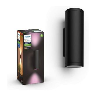 Philips Hue White & Color ambiance appear, Applique ext&eacute;rieure ronde noire, fonctionne avec Alexa, Google Assistant et Apple Homekit - Philips