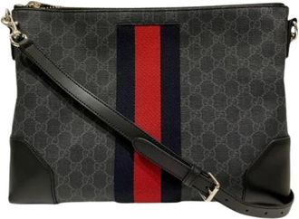 Gucci unisex, Pre-owned, Noir, Taille: ONE Size Pre-owned GG Supreme Shoulder Bag