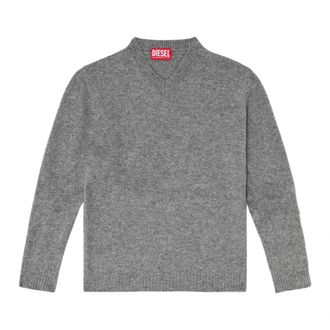 Diesel K-Andie V-Ausschnitt Pullover - - Knitwear - Herren - Grau - M