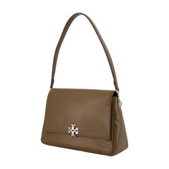Tory Burch Womens Charlie Shoulder Bag - Tory Burch Leather Brown Calfskin Shoulder-Hobo-Bags