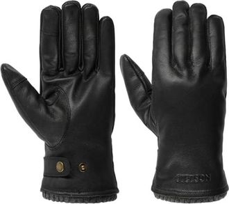 Stetson Gants en Cuir Greverud Sheepskin Homme - avec doigts doublure Hiver automne-hiver - 9 HS noir