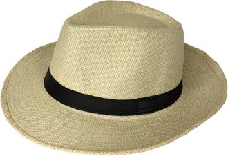 Miobo Panamahut Mountain Stroh Bogarthut Strohh&uuml;te Sommerhut Beige 58
