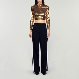 Sandro Pantalon à bandes latérales