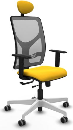 Piqueras y Crespo B&uuml;rostuhl aus Netzstoff, mit 1D-Armlehnen, h&ouml;henverstellbare Lendenwirbelst&uuml;tze und festes Kopfteil, ausgestattet mit Syncro/Traslack und Schneidescha