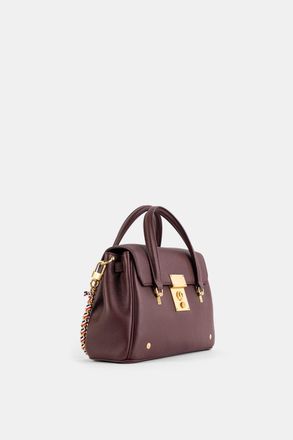 Thom Browne Womens Small Bolton Bag Soft Grained Leather Red Mini