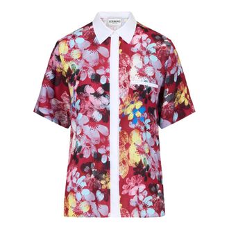 Iceberg Femme, Blouses et Chemises, Multicolore, Taille: 34 FR Chemise &agrave; Manches Courtes avec Motifs