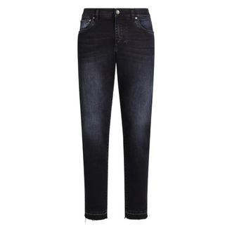 Dolce & Gabbana Blaue Slim Fit Jeans mit Knopfverschluss - - Jeans - Herren - Blau - 4XL