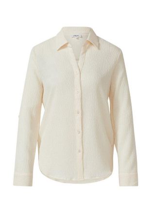 s.Oliver Langarmbluse Bluse Strukturierte Hemdbluse mit Turn-up