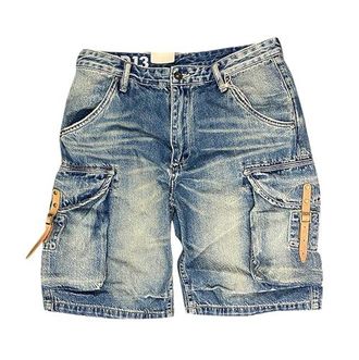 Generic Jean Homme Jeans Homme Bureau Smart Casual Short en Jean D&eacute;contract&eacute; avec Poches Grandes Tailles - Confort Estival pour Hommes Costauds, Style Casual 