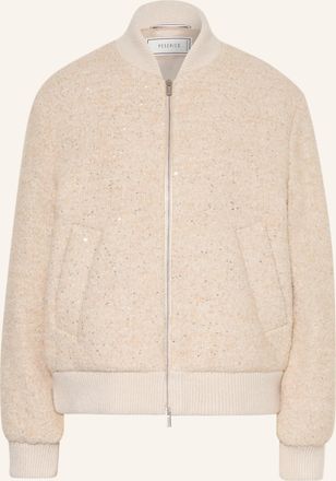 PESERICO Peserico Boucl&eacute;-Blouson Mit Seide Und Pailletten beige