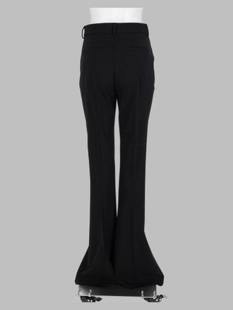 Sportmax Flared Virgin Wool Trousers - Black