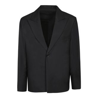 S&eacute;fr Schwarzer Blazer Mit Revers Ein Knopf - - Jackets - Herren - Schwarzk - M