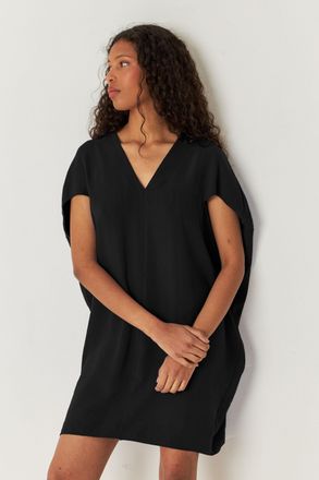 SKFK Damen vegan Kleid Leiun Schwarz