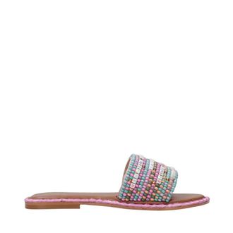 De Siena shoes Ledersandalen mit Perlenbesatz - - Shoes - Damen - Mehrfarbig - 38 EU