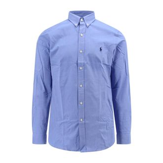 Polo Ralph Lauren Homme, Chemises, Bleu, Taille: M Chemise Slim Fit en Coton Stretch Bleu