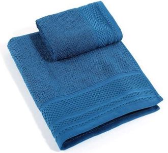 Caleffi 64416 1 + 1 Paar GIM Frottee 100% Baumwolle mit gefärbtem Rand aus 500 g/m² Garn