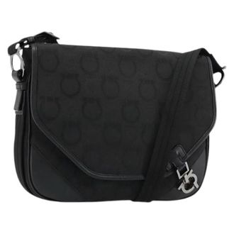 Ferragamo Pre-owned Canvas Shoulder Bag - - Pre-owned - Damen - Schwarzk - ONE SIZE