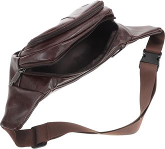 Hemobllo Bauchtasche aus Wasserdichtem Pu Leder Umh&auml;ngetasche f&uuml;r Damen und Herren Kleine H&uuml;fttasche mit Gro&szlig;em Stauraum Outdoor und Reisetasche f&uuml;r Wandern Ca