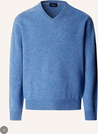 Hackett Pullover Lambswool V Neck blau