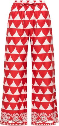 Maliparmi Maliparmi, Femme, Pantalons, Rouge, Taille: 34 FR Pantalon Broderie Optique