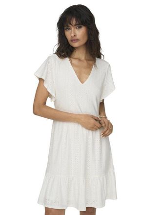 Only Sommerkleid ONLSANDRA S/S V-NECK DRESS mit Stretch