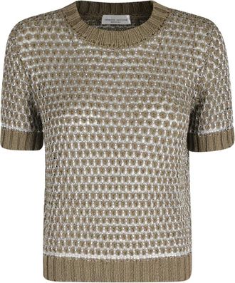 Roberto Collina Femme, Pulls, Vert, Taille: 40 FR Girocollo MC