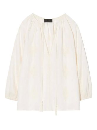 Nili Lotan Tunika mit Stickerei - Nude