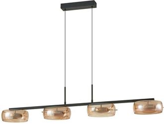 Lucande [GEBRAUCHT] B-Ware Lucande Led H&auml;ngeleuchte Pendelleuchte Martis Amber 4 Flammig Dimmbar Esszimmer