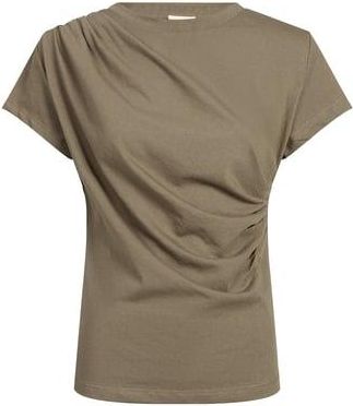 Artlove T-shirt Iraline manches courtes en coton et lin m&eacute;lang&eacute;s