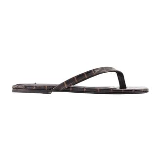 Toteme Croco-Pr&auml;gung Flip Flops - - Shoes - Damen - Braun - 40 EU