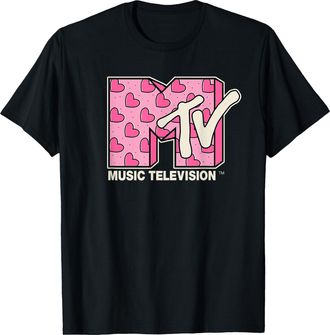 Giesswein Music Television D&iacute;a de San Valent&iacute;n Heart Pattern Fill T-Shirt