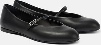 Max Mara Mary-Jane-Ballerinas aus Leder
