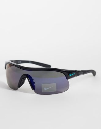 Nike Show X1 - Sonnenbrille in Schwarz und Blau