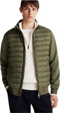 Tommy Hilfiger Homme, Vestes, Vert, Taille: XL Quilted Zip-Thru SweaT-shirt (Mw0Mw37461)