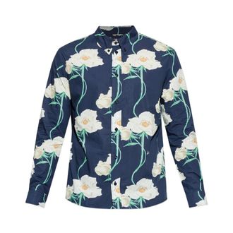 Kenzo Homme, Chemises, Bleu, Taille: 2XL Chemise &agrave; Imprim&eacute; Floral