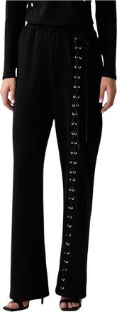 Liu Jo Pantalon en molleton avec lacets - Femme - Pantalons - Noir - Taille: 36 FR