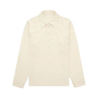 Fortela Homme, Tops, Beige, Taille: XL Polo &agrave; Manches Longues Grayson