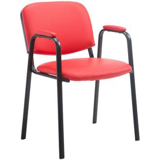 Clp Eco Visitor Chair Leather Chair Conference Classic Style Diff&eacute;rentes couleurs Couleur : Rouge
