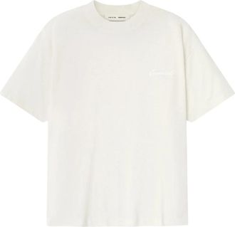 Fear of God Homme, Tops, Blanc, Taille: L T-shirt Essentiel Brod&eacute;