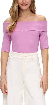 s.Oliver Stretchiges Rippshirt mit Carmen-Ausschnitt