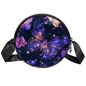 Generic Sac &agrave; bandouli&egrave;re Circle pour femme, petit sac &agrave; bandouli&egrave;re avec fermeture &eacute;clair, bretelles r&eacute;glables, sac &agrave; main rond d&eacute;contract&eacute; pour femmes et fi