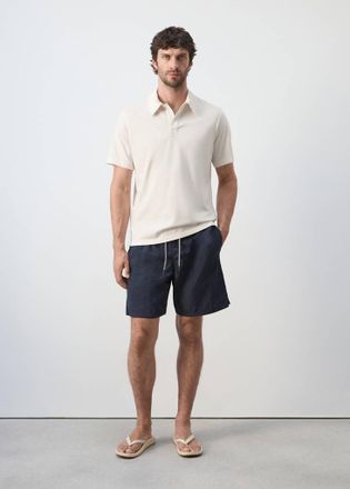 Mango Polo 100 % coton regular-fit &eacute;cru - Homme - XXL - MANGO MAN