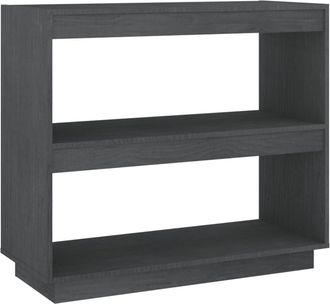 Generic Massivholz Kiefer B&uuml;cherregal, Regal, Standregal, Aktenregal, B&uuml;roregal, Raumtrenner Aufbewahrung f&uuml;r Wohnzimmer(Nat&uuml;rlich 40x35x71cm) (Grau 36)